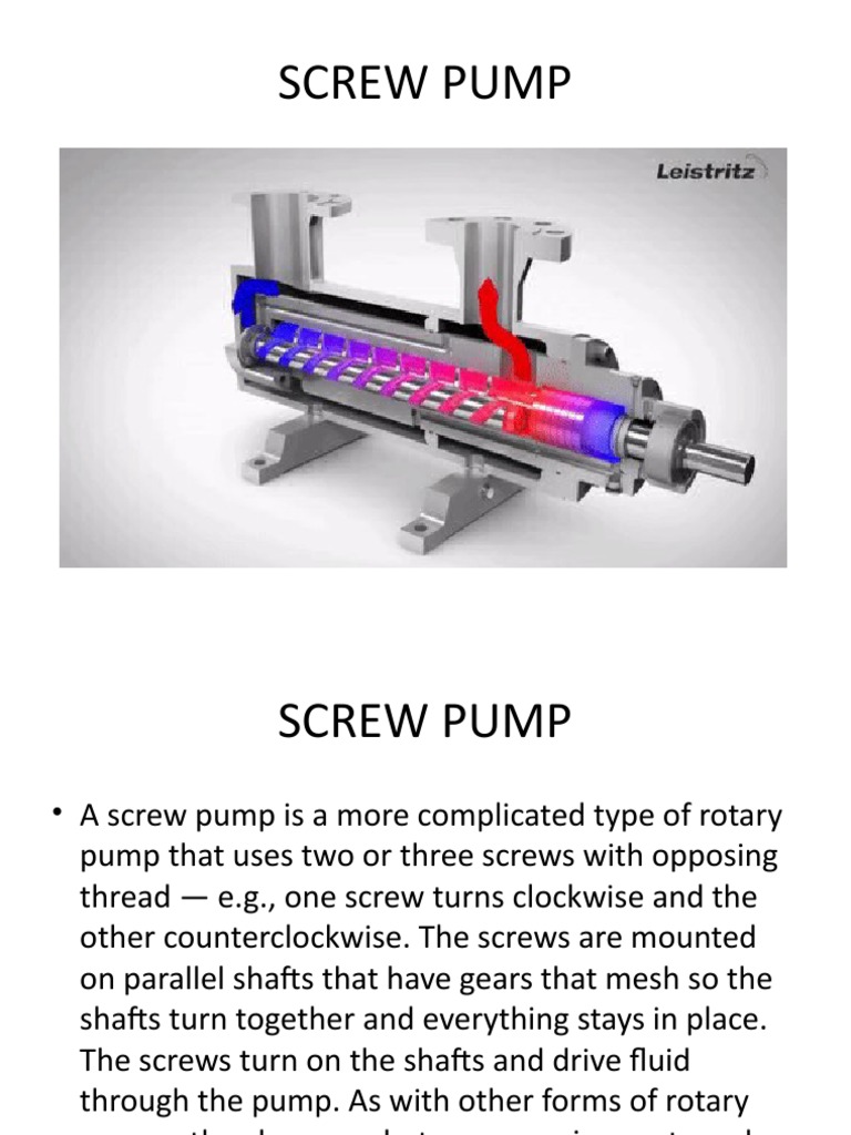 Screw Pump | PDF | Pump | Engines