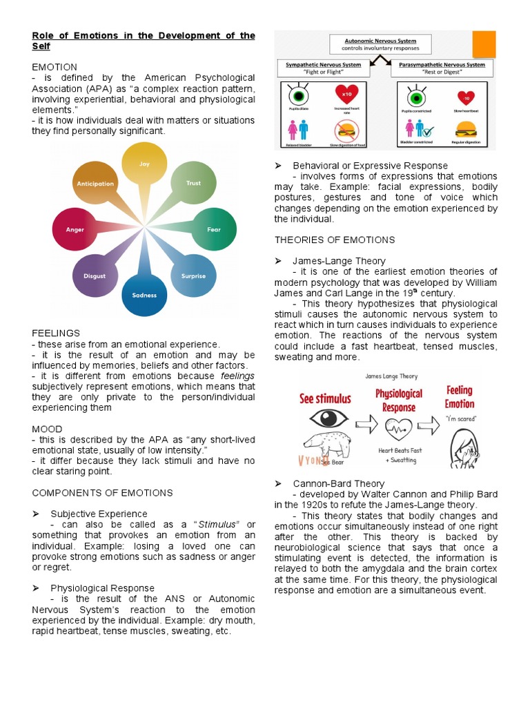 Role of Emotions in The Development of The Self | PDF | Emotions ...
