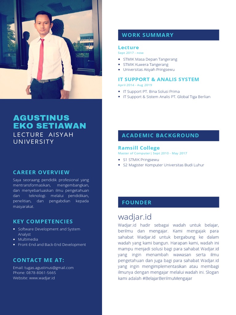 CV Agustinus Eko Setiawan | PDF