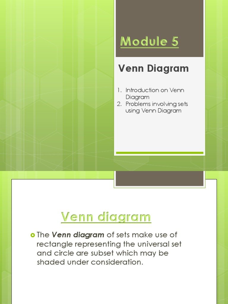 DISCRETE MATH MODULE 5 Venn Diagram | PDF | Visualization (Graphics ...