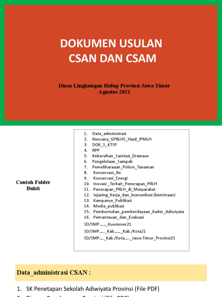 Pedoman Penyusunan Dokumen CSAN Dan CSAM | PDF