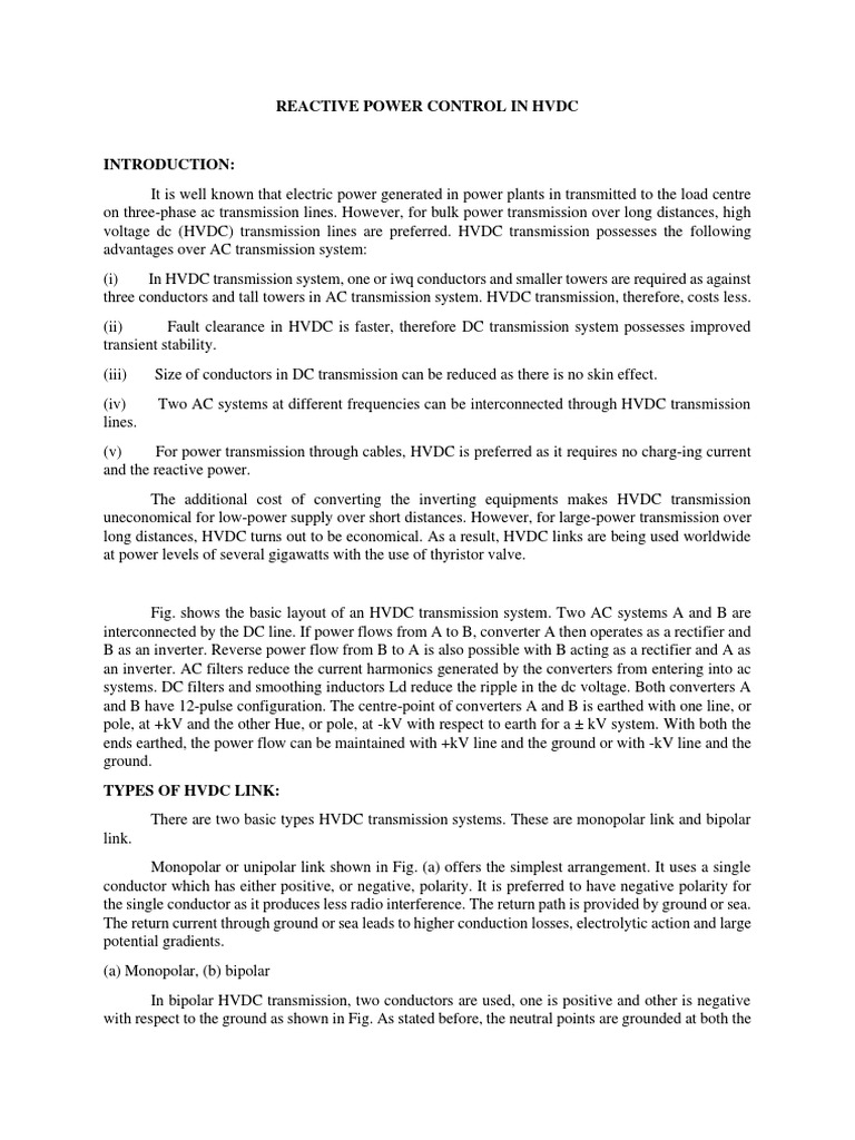Unit-2 Part B | PDF | High Voltage Direct Current | Electric Power Transmission