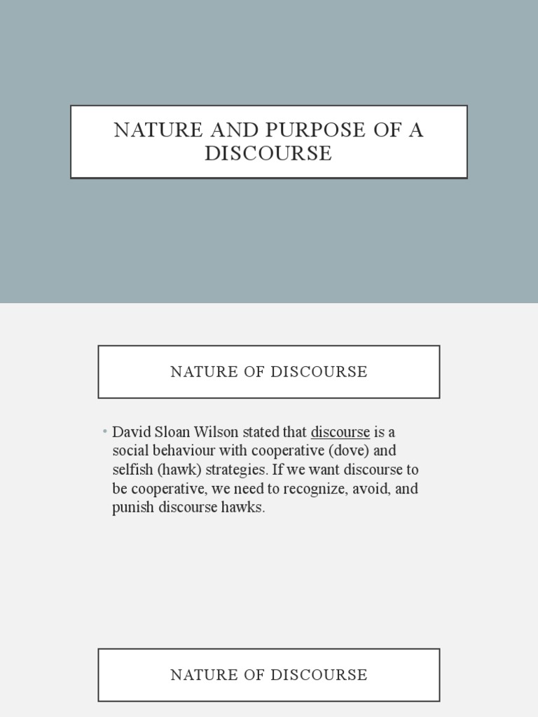 Discourse | PDF | Discourse | Narration