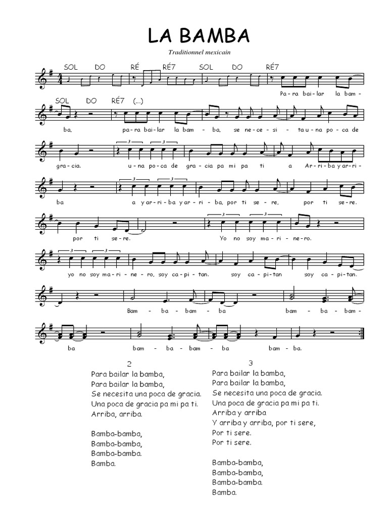 La Bamba | PDF | La Bamba (Canción)