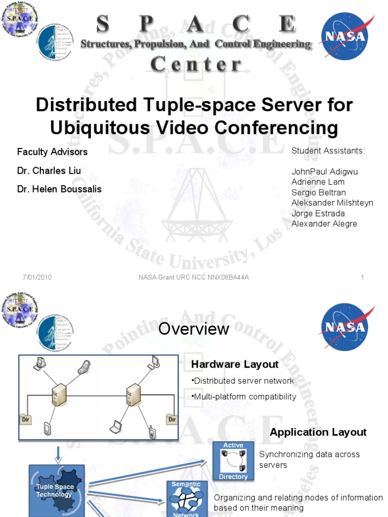 Distributed Tuple-Space Server For Ubiquitous Video Conferencing | PDF | Proprietary Software ...