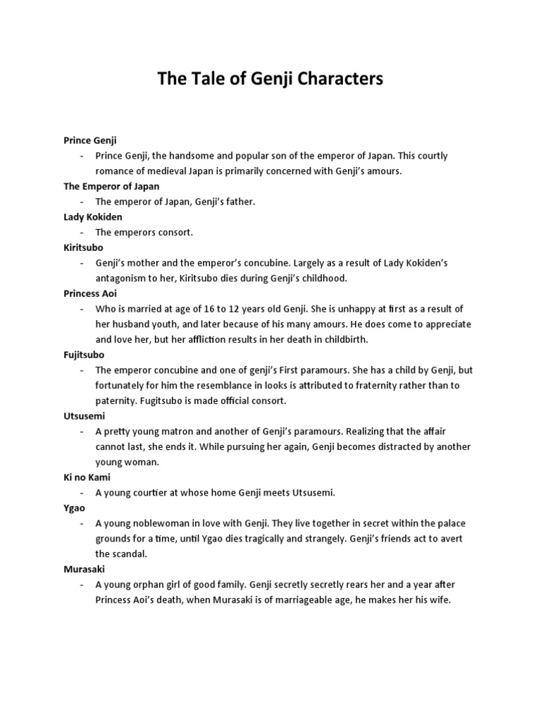 Research The Tale Of Genji Pdf