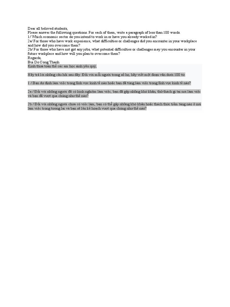 Dear All Beloved Students | PDF