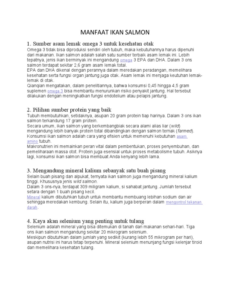 Manfaat Ikan Salmon | PDF