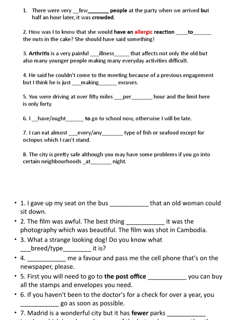 Open Cloze and Multiple Cloze | PDF