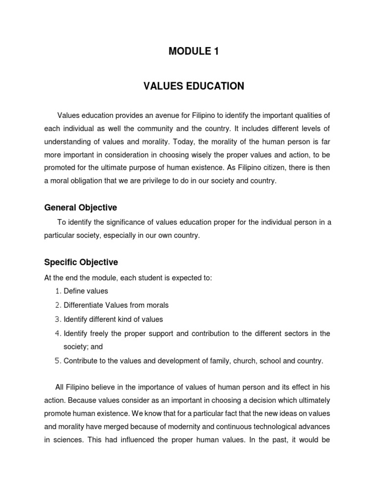Module 1 | PDF | Value (Ethics) | Morality
