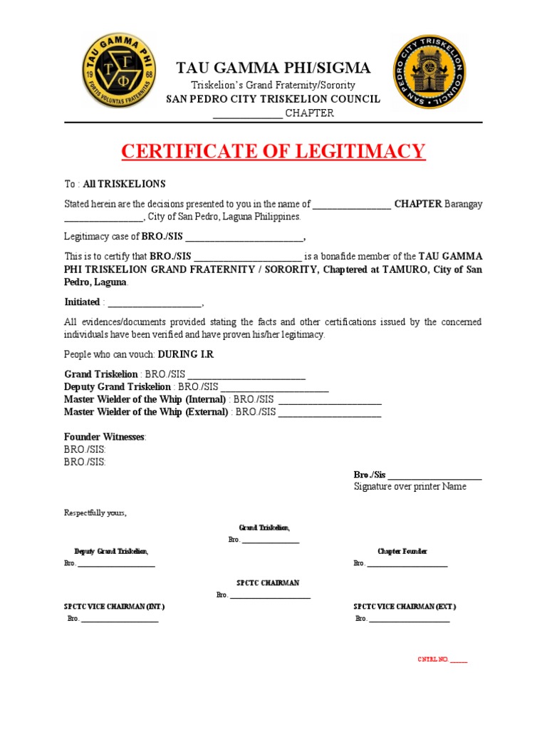 SPCTC Official Letter Format 1 | PDF | Fraternities And Sororities ...