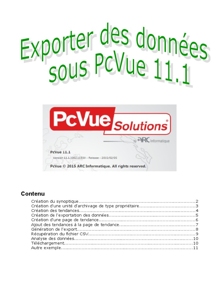Export Pcvue | PDF | Informatique | Informatique