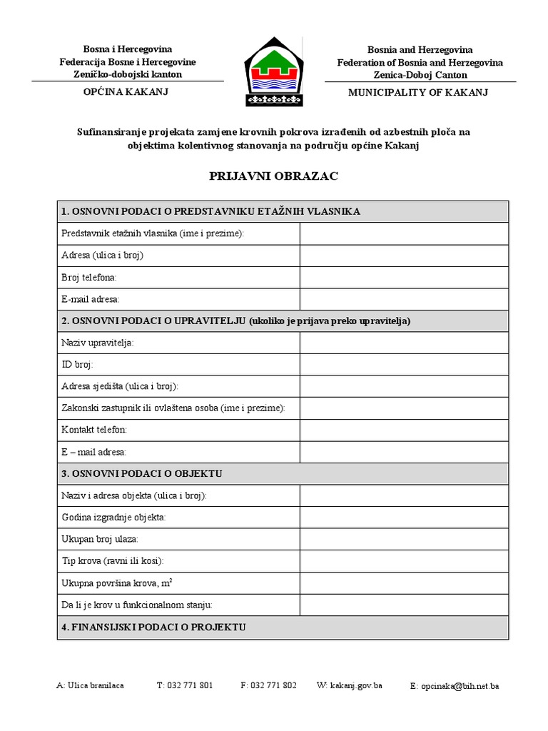 Prijavni Obrazac | PDF