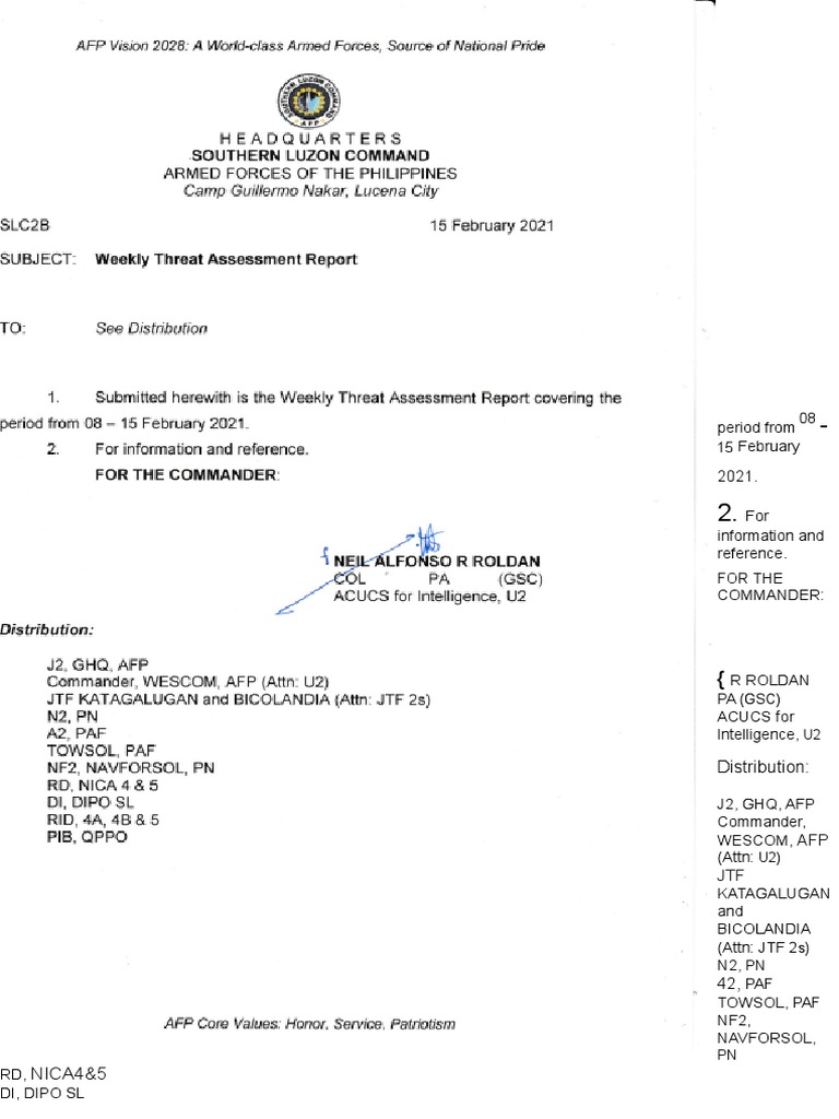 15 Feb 21 - WTAR Period Covered 08 - 14 Feb 21 | PDF