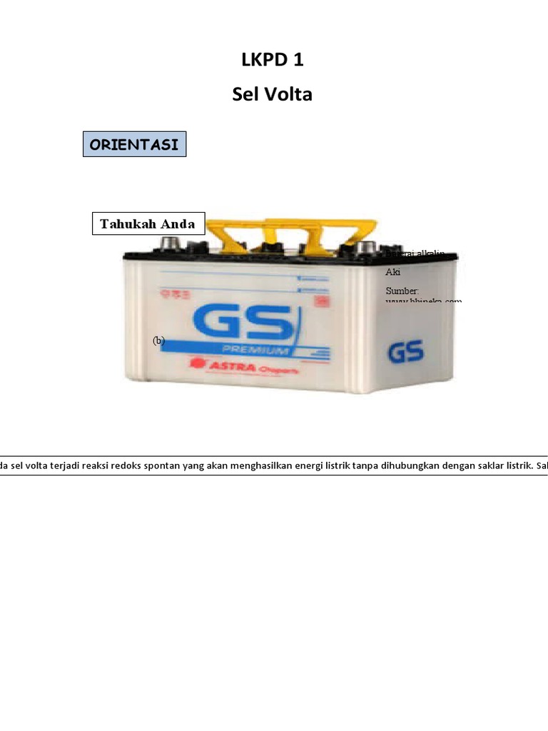 LKPD Sel Volta | PDF