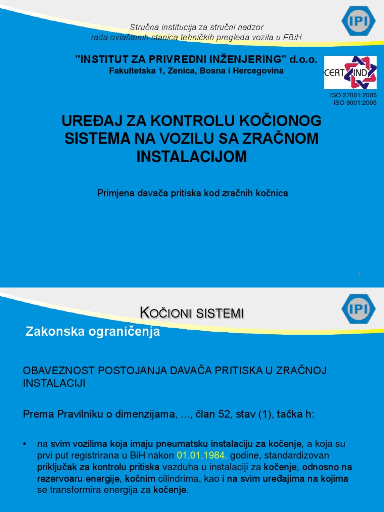 Kocni Sistemi Zracne Kocnice Predavanja 2014 | PDF