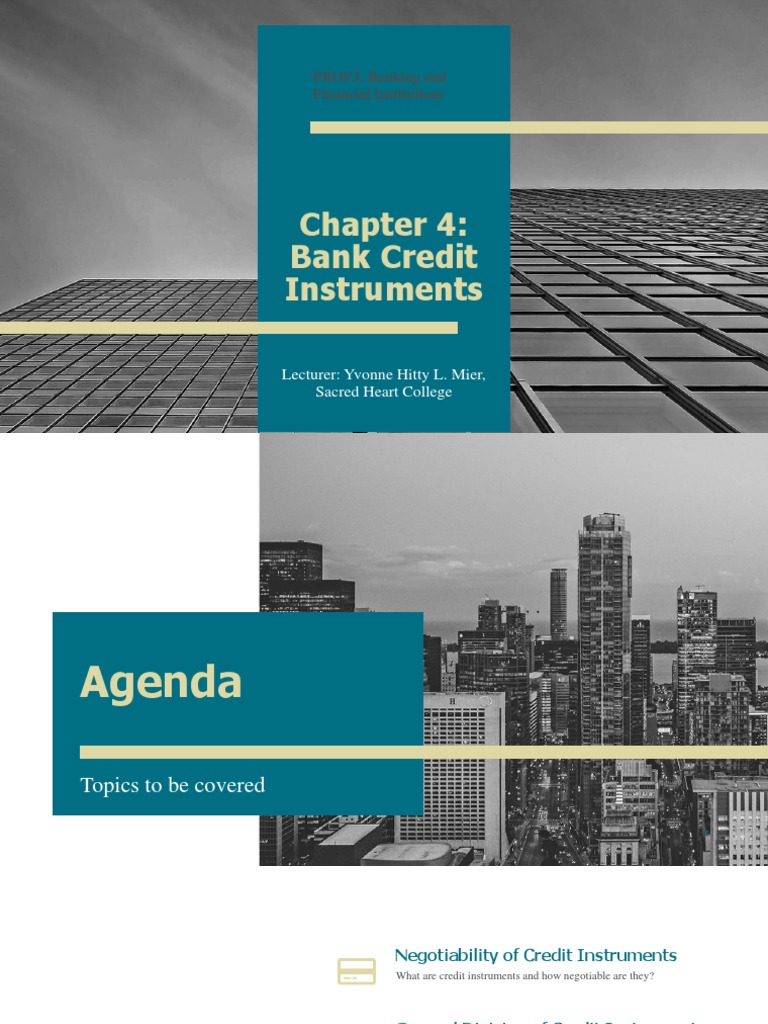Understanding Bank Credit Instruments | PDF | Negotiable Instrument ...