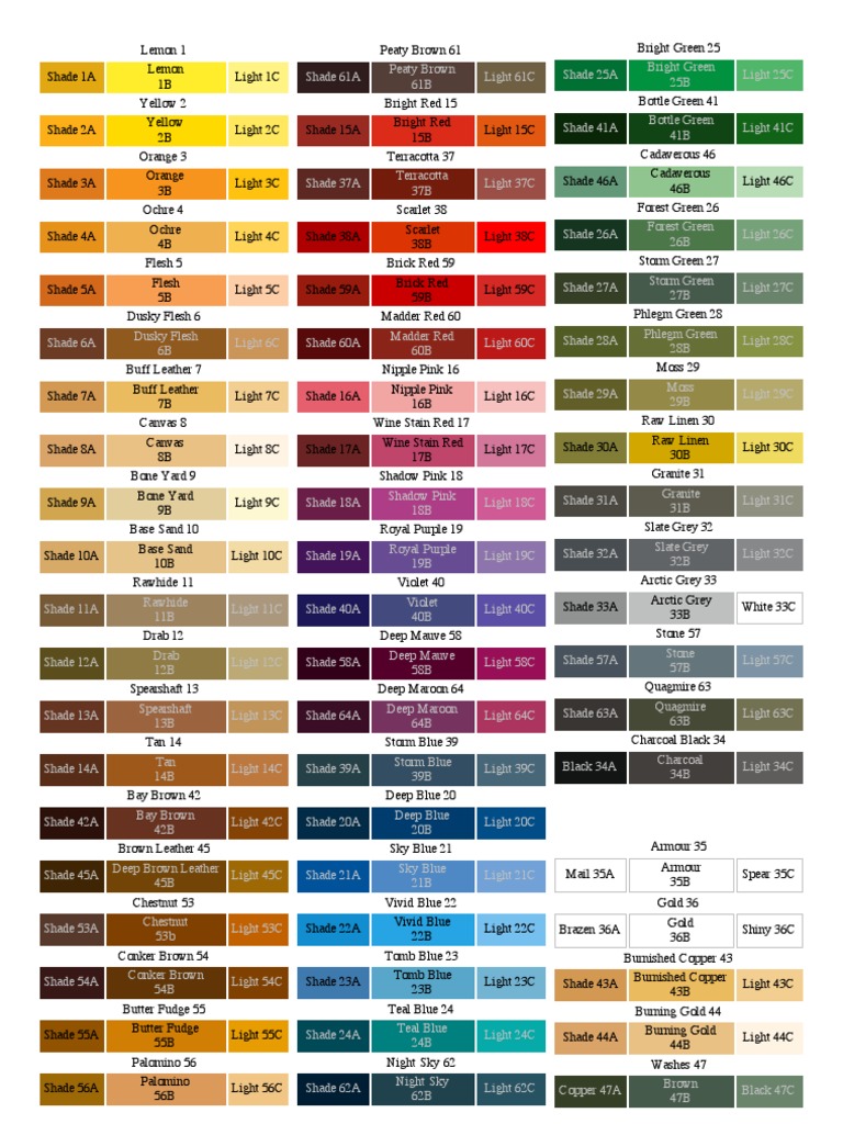 Foundry Paint Colors | PDF | Red | Green