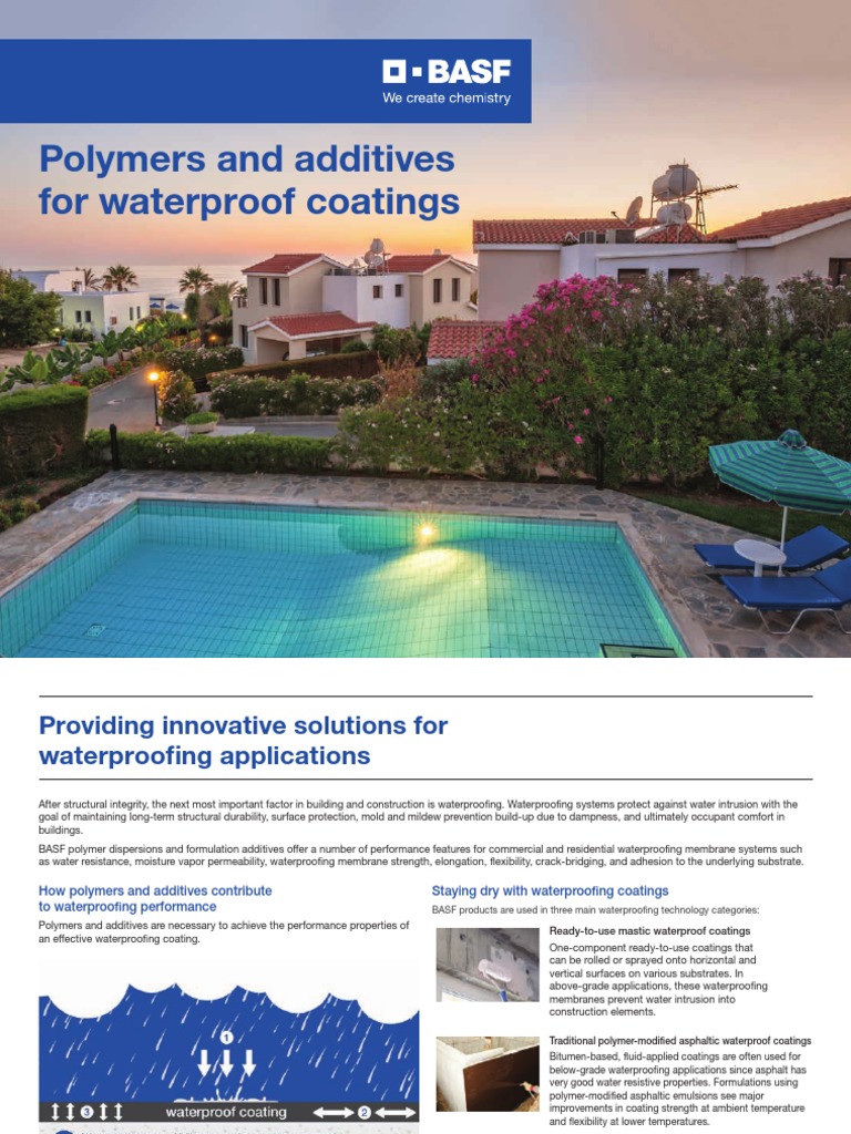 BASF Waterproofing Product Guide LR | PDF | Polymers | Concrete