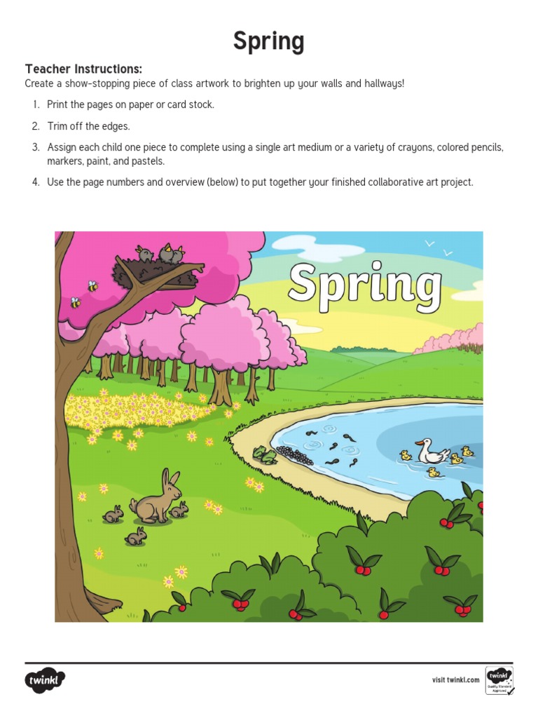 Collaborative Spring Art Project Guide | PDF | Art