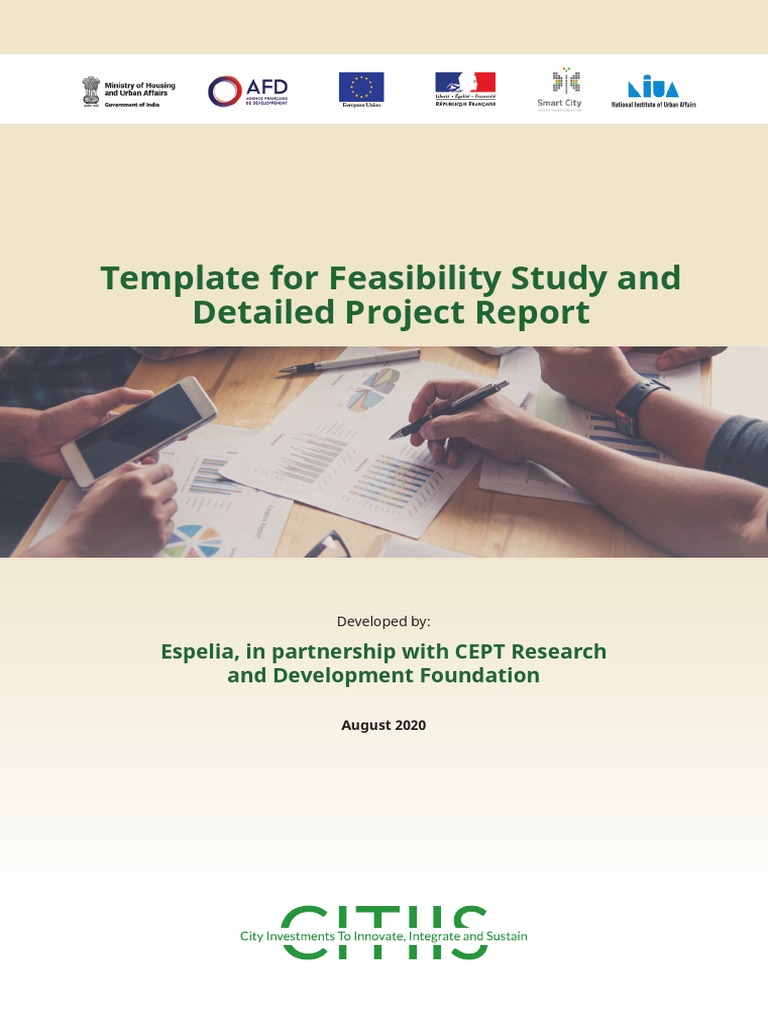 Template For Feasibility Study and Detailed Project Report | Download ...