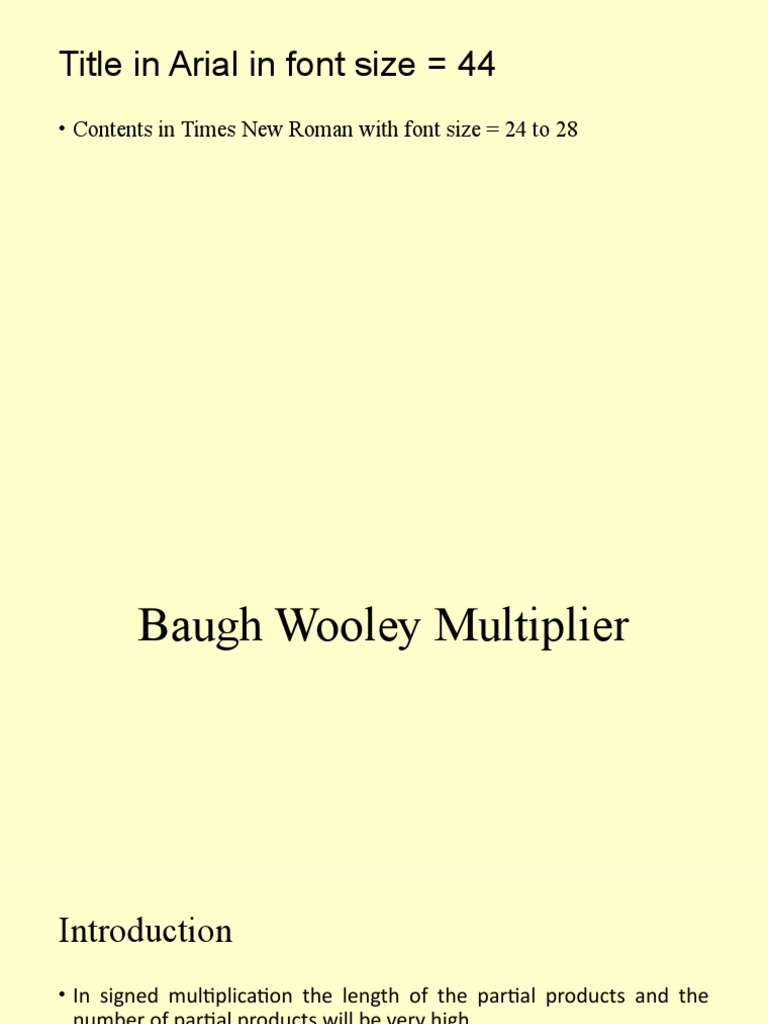 Title in Arial in Font Size 44 | PDF | Multiplication | Elementary ...