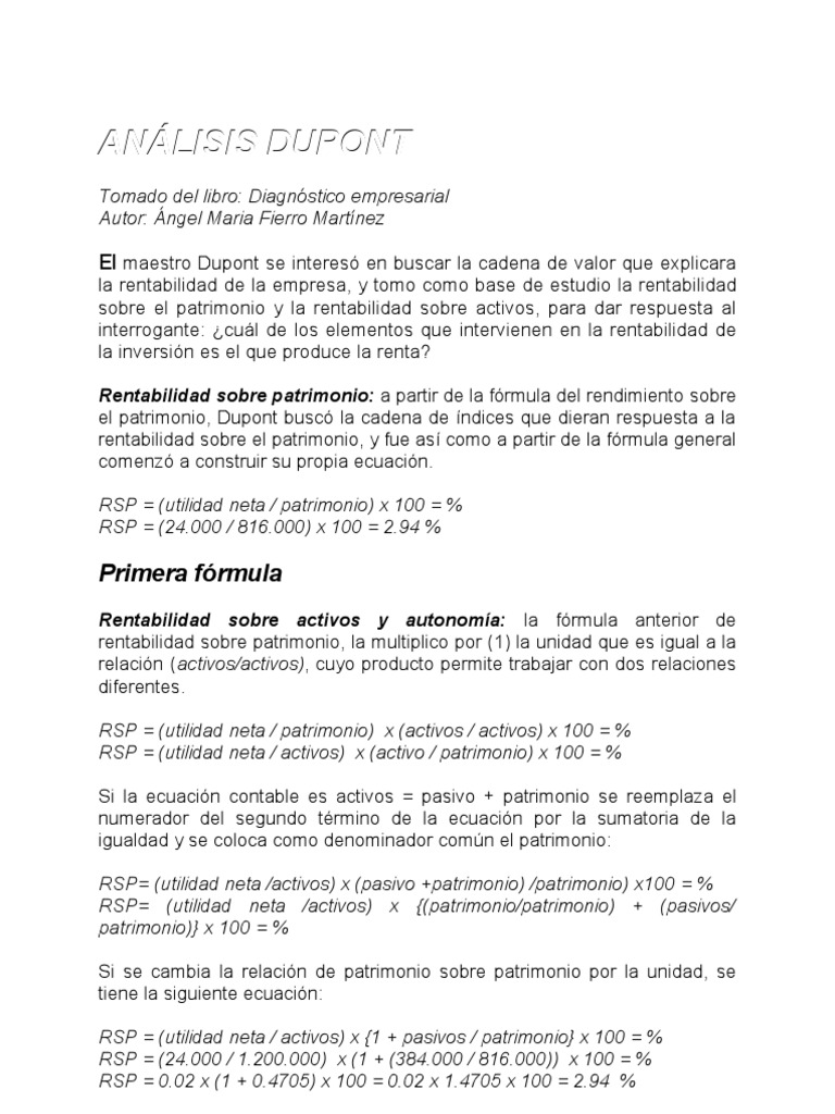 Analisis Dupont | PDF
