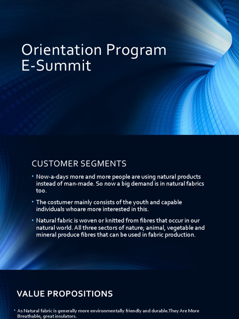 Orientation Program | PDF | Textiles | Fibers
