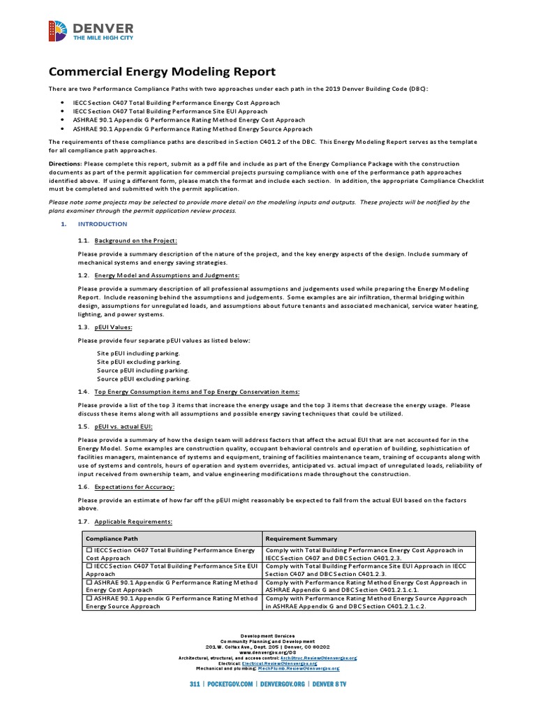 Commercial Energy Code Modeling Report | PDF | Efficient Energy Use ...