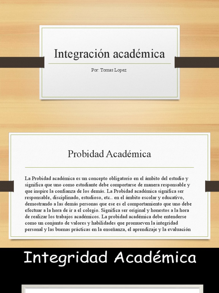 Presentacion Integridad | PDF