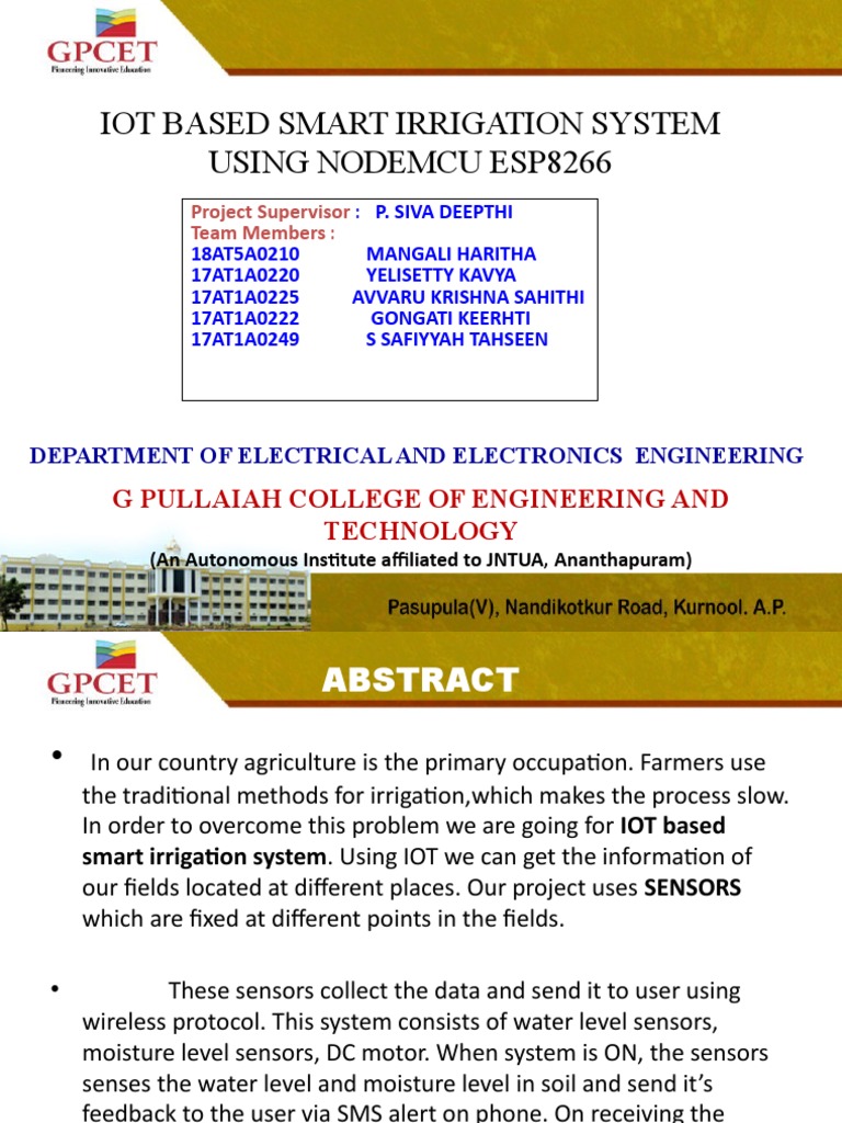 Smart Irrigation FINAL Review | PDF | Electronics | Switch