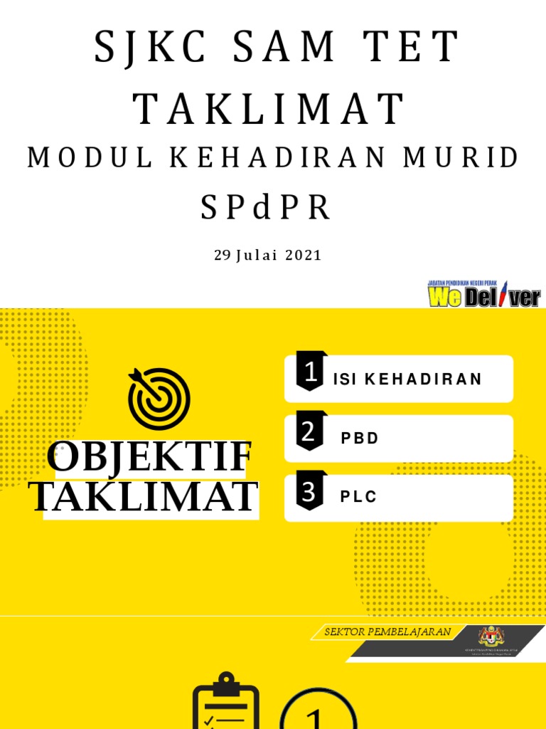 Taklimat Modul Kehadiran Murid 15 Julai Sek | PDF