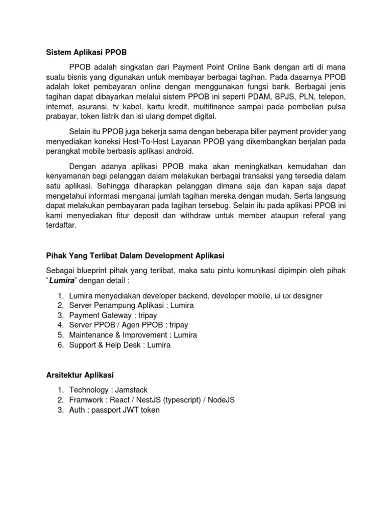 Aplikasi PPOB: Solusi Pembayaran Online | PDF