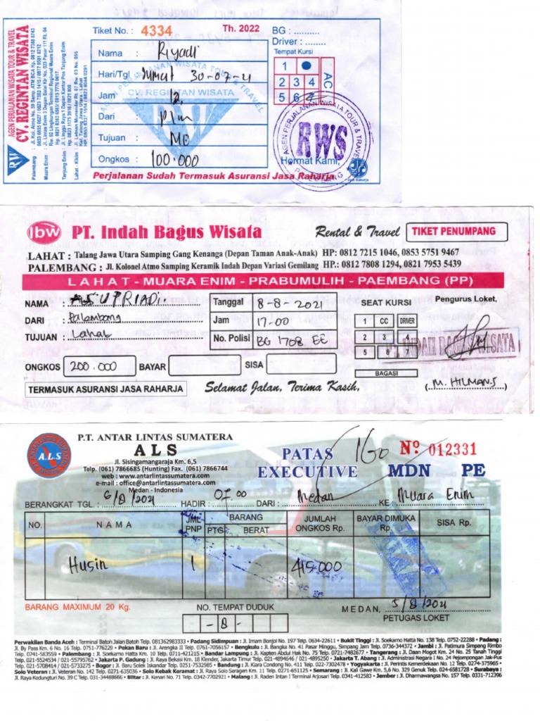 Nota Travel (Supriyadi, Riyadi, Husin) | PDF