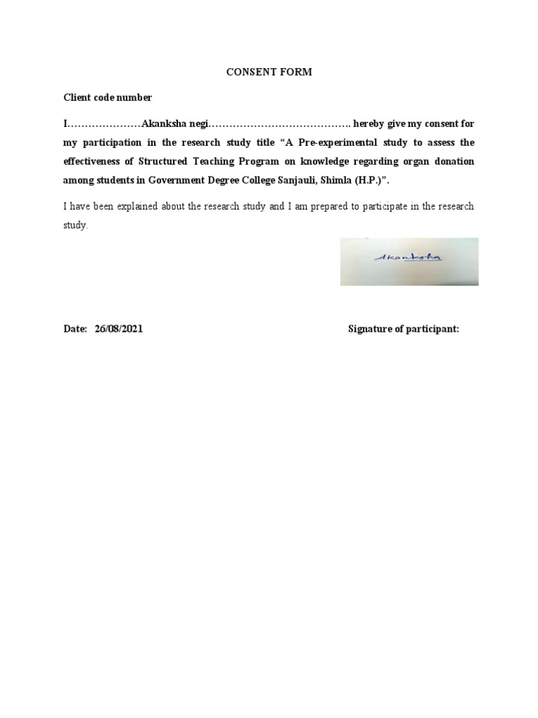 Consent Form 2 | PDF