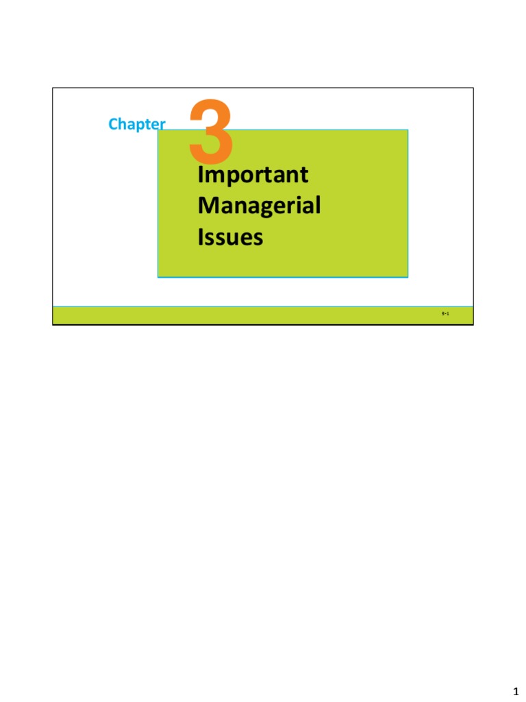 3 Important Managerial Issues | PDF | Discrimination | Leadership