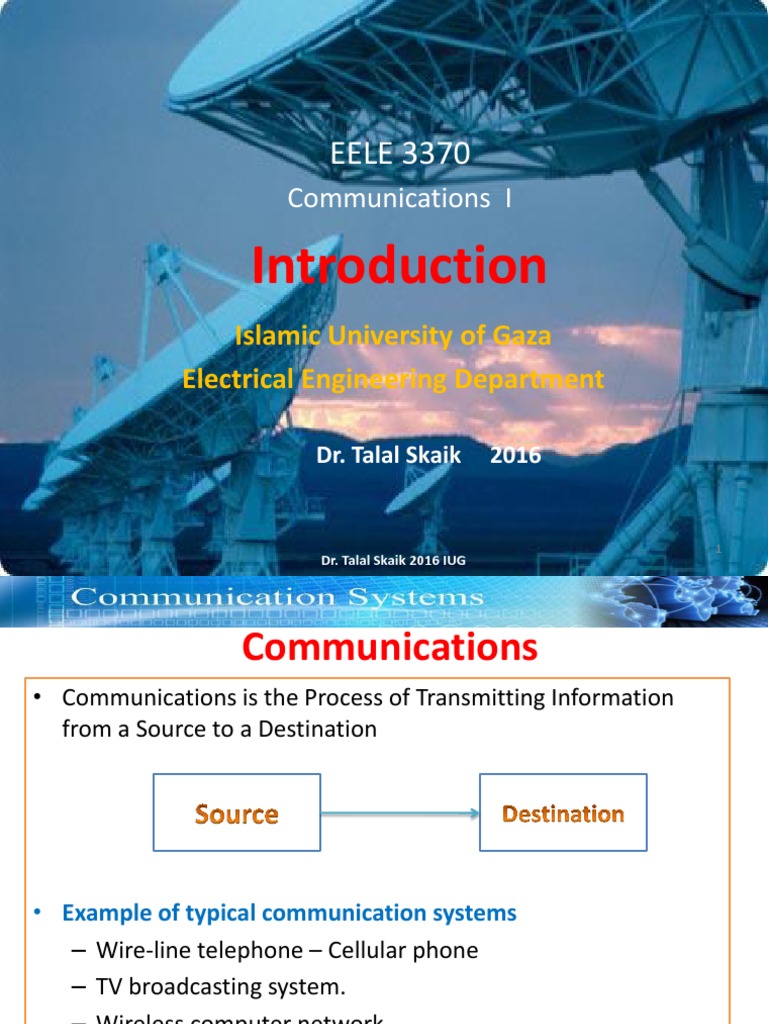 Com1 Chapter 1 | PDF | Modulation | Communications System