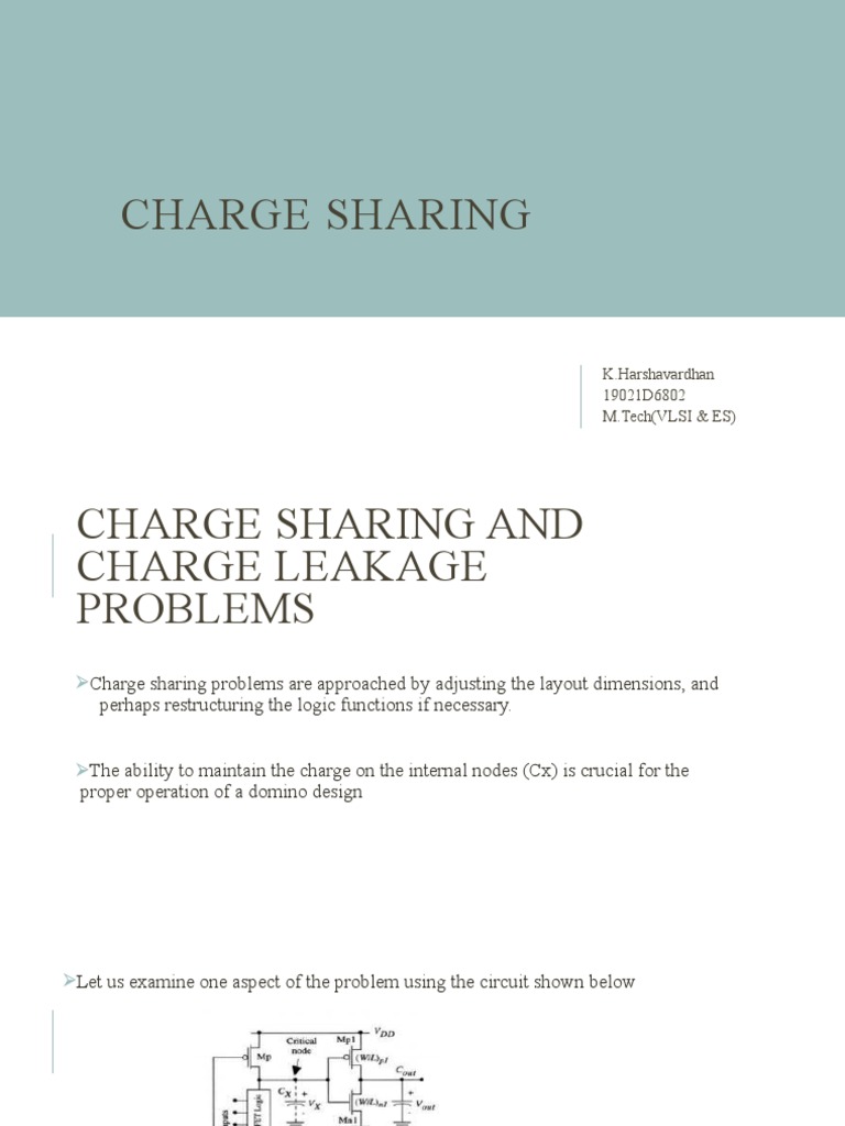 Charge Sharing (19021D6802 Harshavardhan) | PDF | Computers