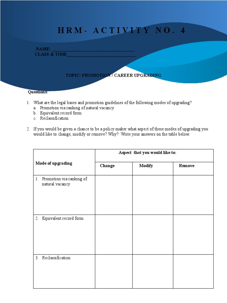HRM Activity 4 | PDF