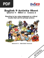 Q4 English 9 Module 2 | PDF | Fallacy | Learning