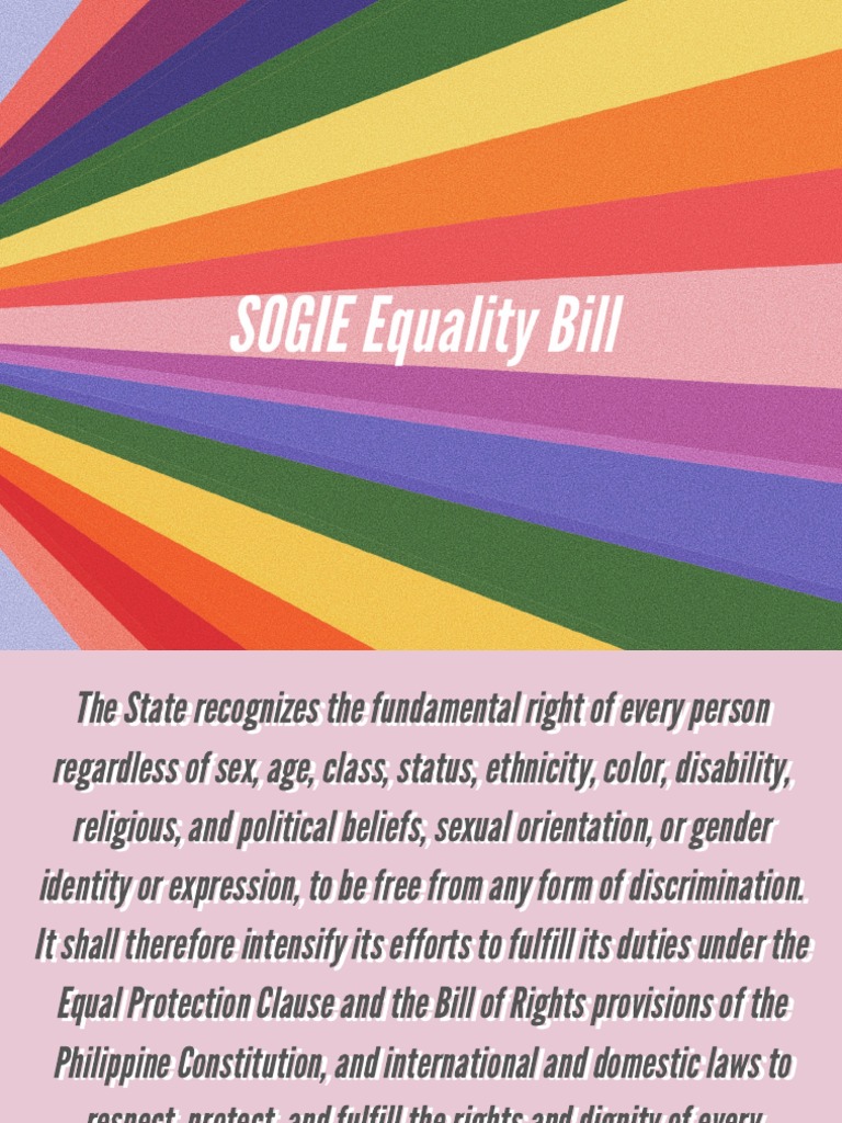 SOGIE Bill Infographic (Performance Task) | PDF | Discrimination ...