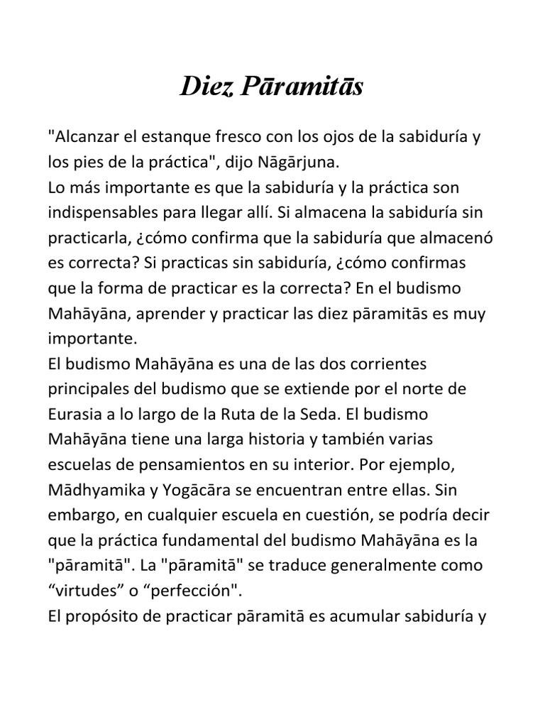 03 - Diez Paramitas | PDF | Teorías filosóficas