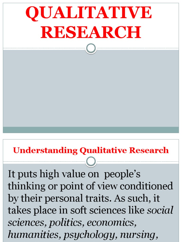 Types of Qualitative Research Explained | PDF | Qualitative Research ...