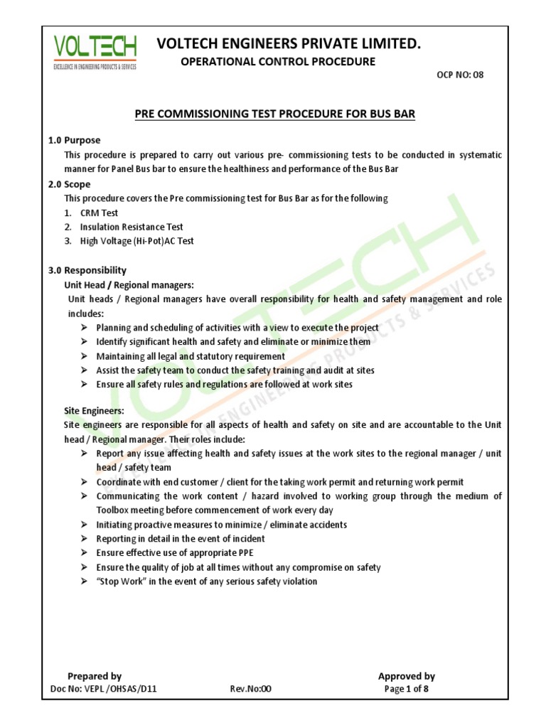 OCP - 08 Bus Bar | PDF | Occupational Safety And Health | Insulator ...