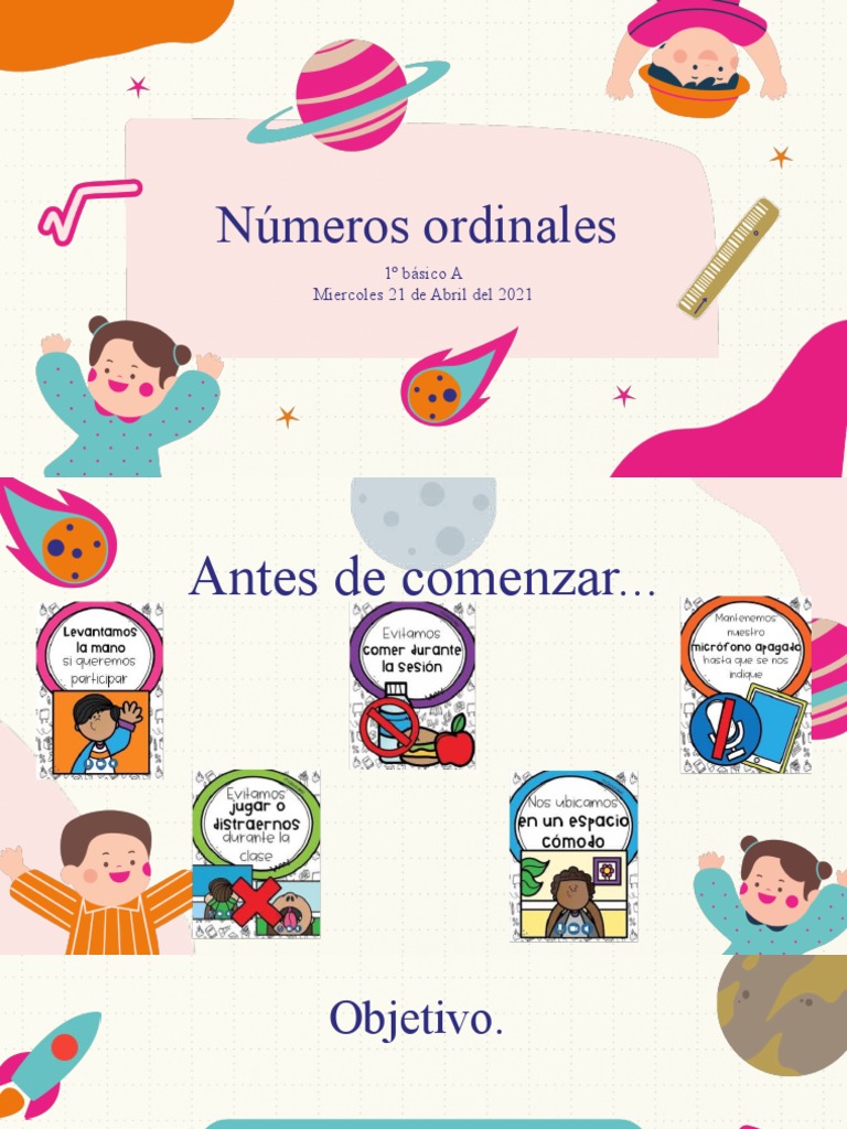 Numeros Ordinales Clase Miercoles 21 | PDF