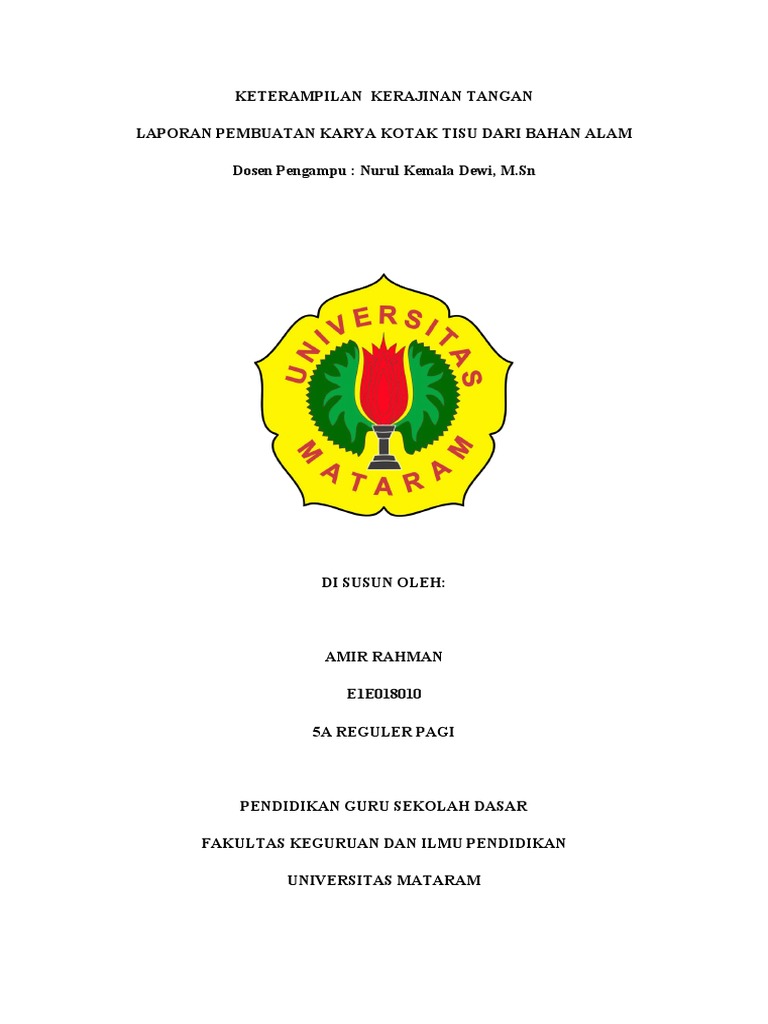 (Kotak Tisu) Keterampilan Kerajinan Tangan | PDF (Kotak Tisu) Keterampilan Kerajinan Tangan | PDF