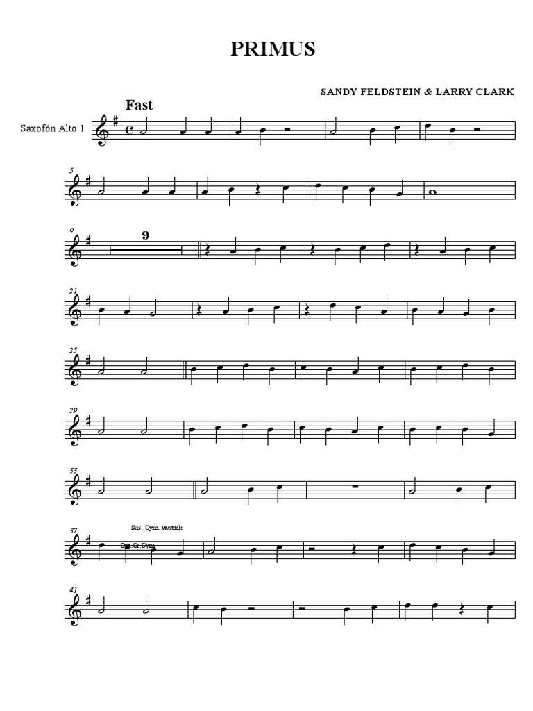 Saxo Alto 1 - Primus | PDF