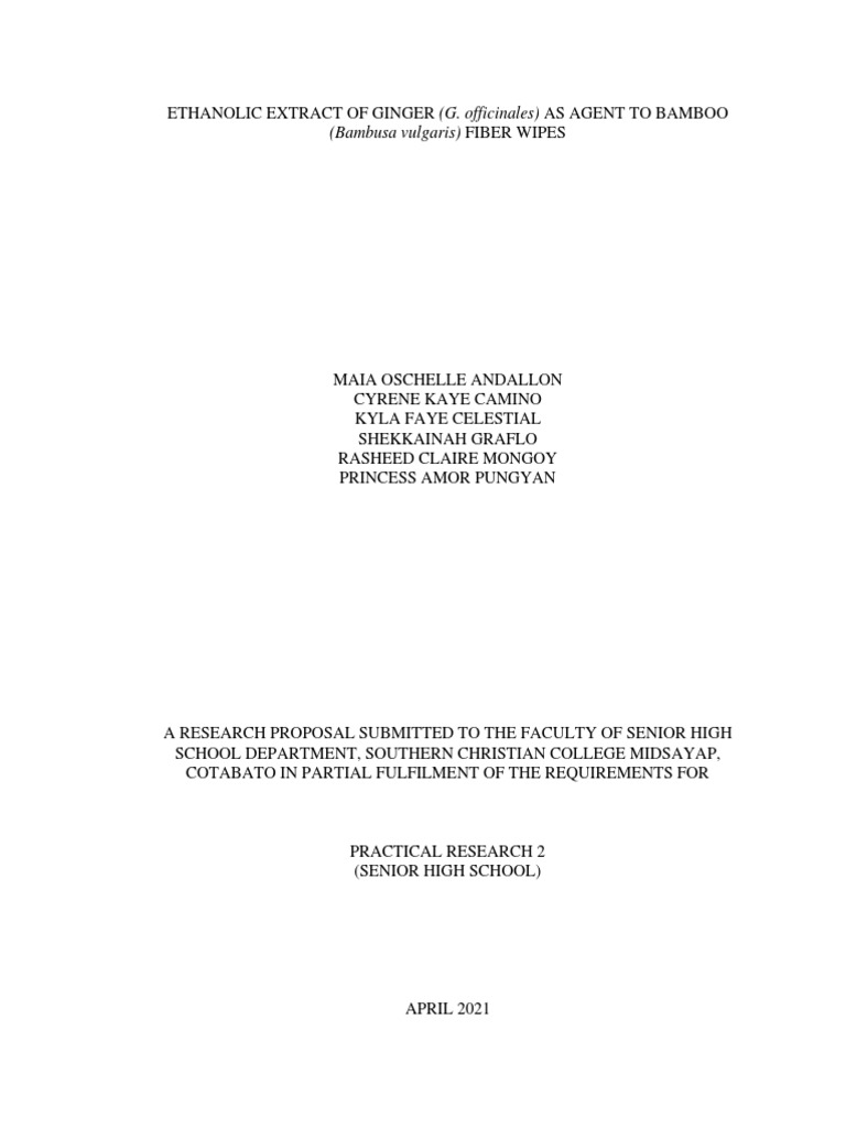 Sample Proposal Format | PDF