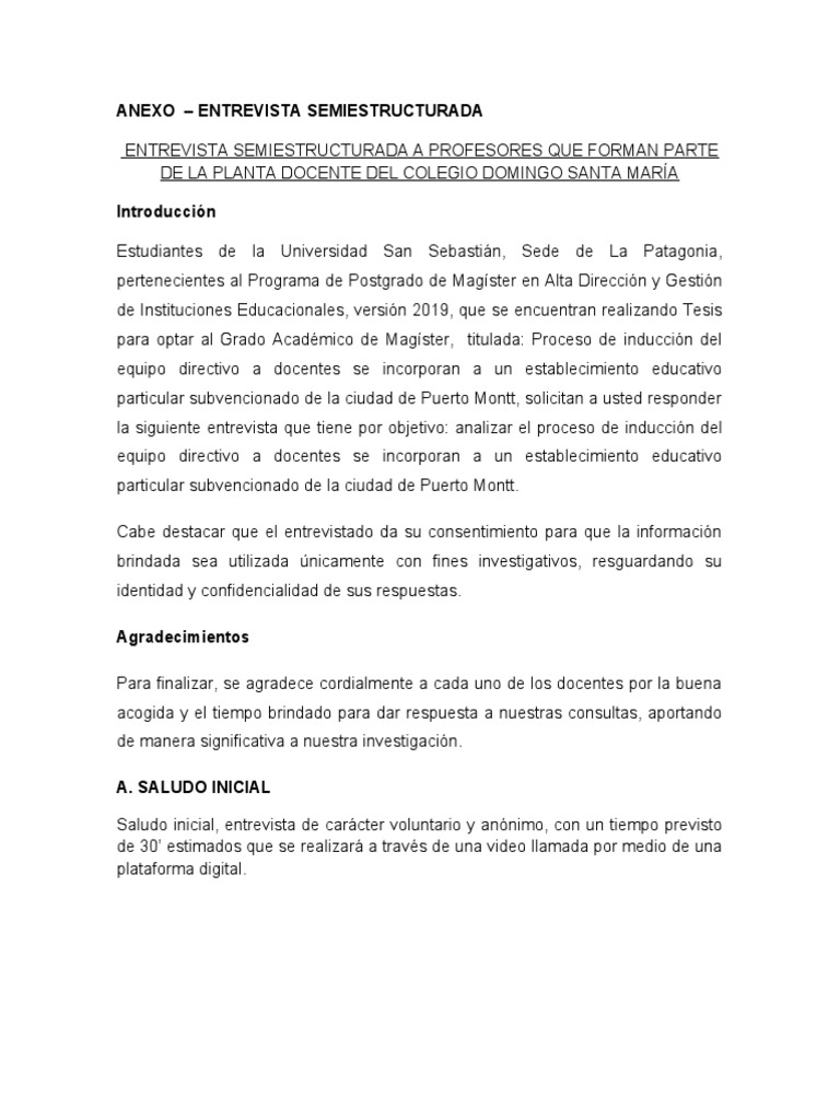 Validación Entrevista Semi Estructurada (D. Suárez - P. Escalona - M ...