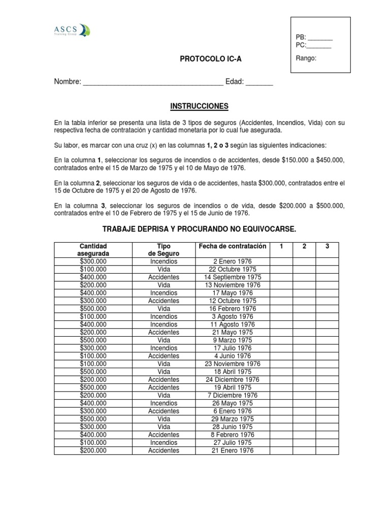 Protocolo Ic y Pautas de Correccion | PDF